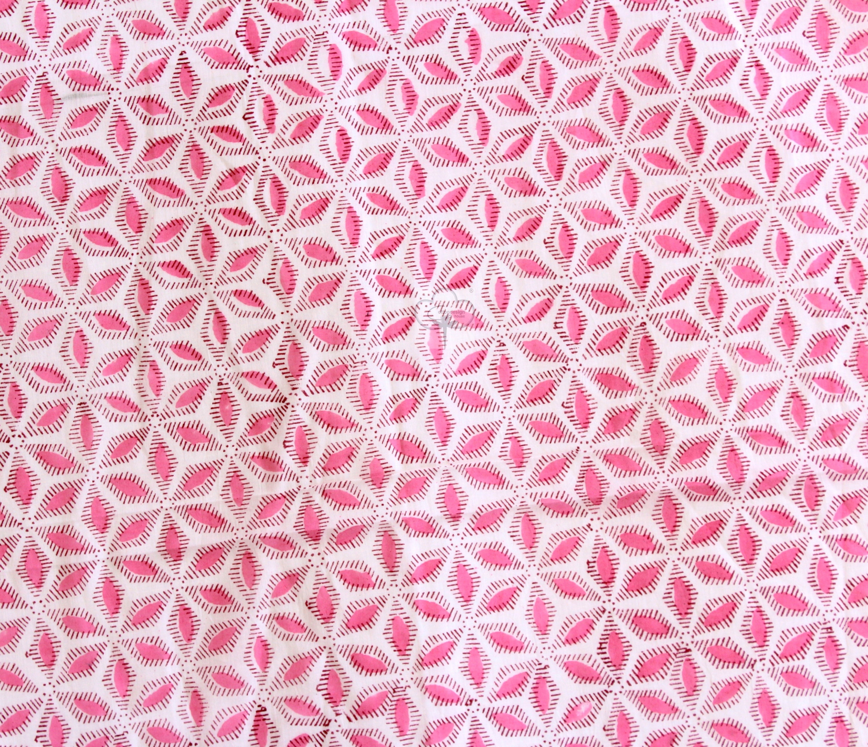 Pink India Block Print Cotton Fabric, Soft Voile by the Yard - Etsy