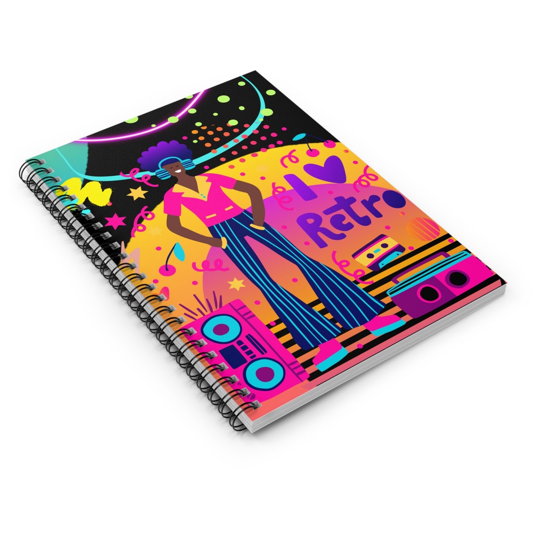 Retro Preppy Notebook Journal - Etsy