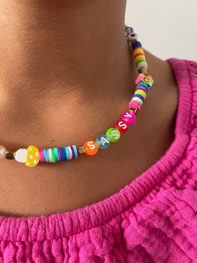 SASSY Chunky Smiley Face Necklace/jewelry/kawaii Style/teenager - Etsy