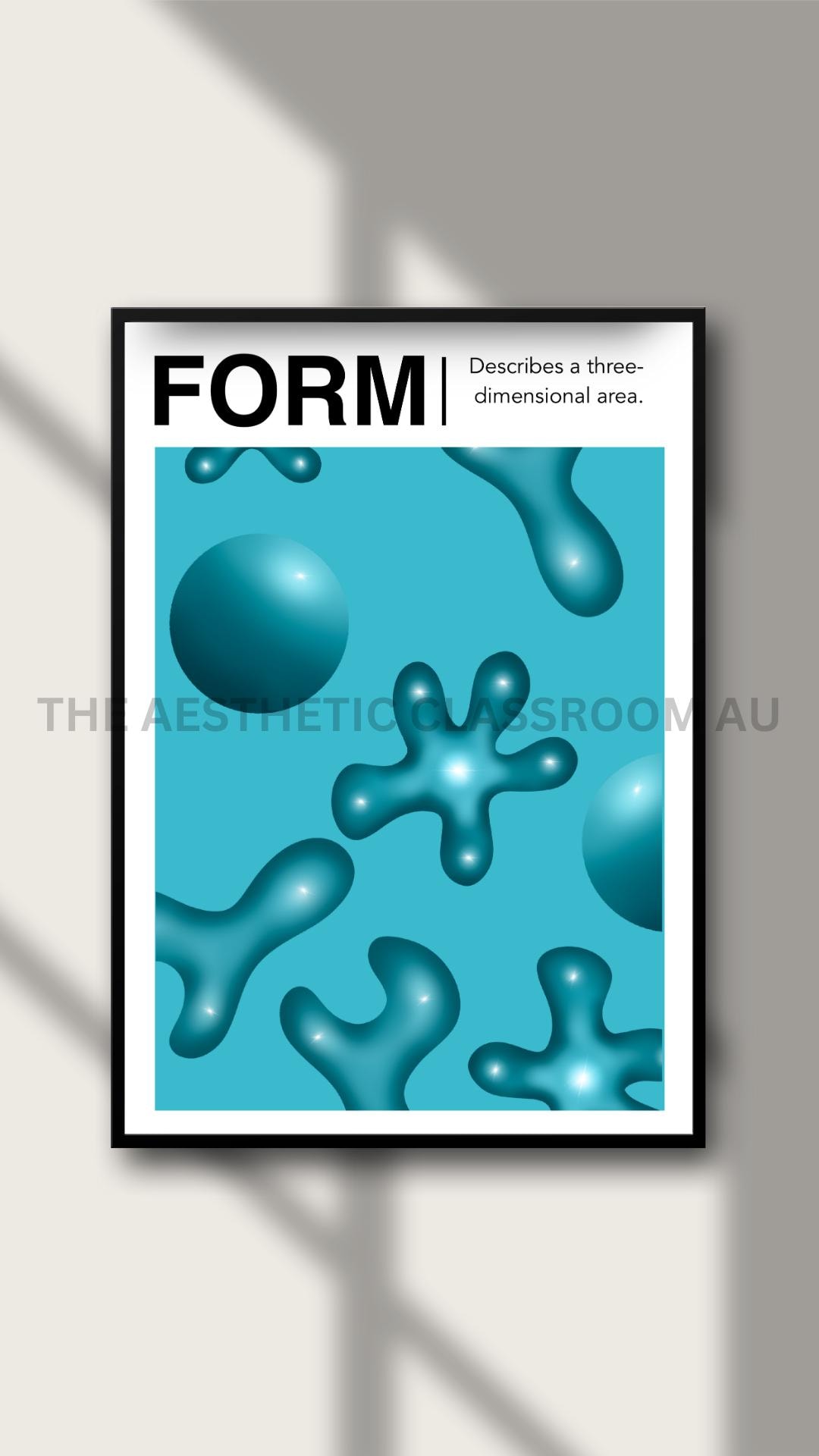 FORM ART ELEMENT Poster Australian / Victorian Curriculum digital ...