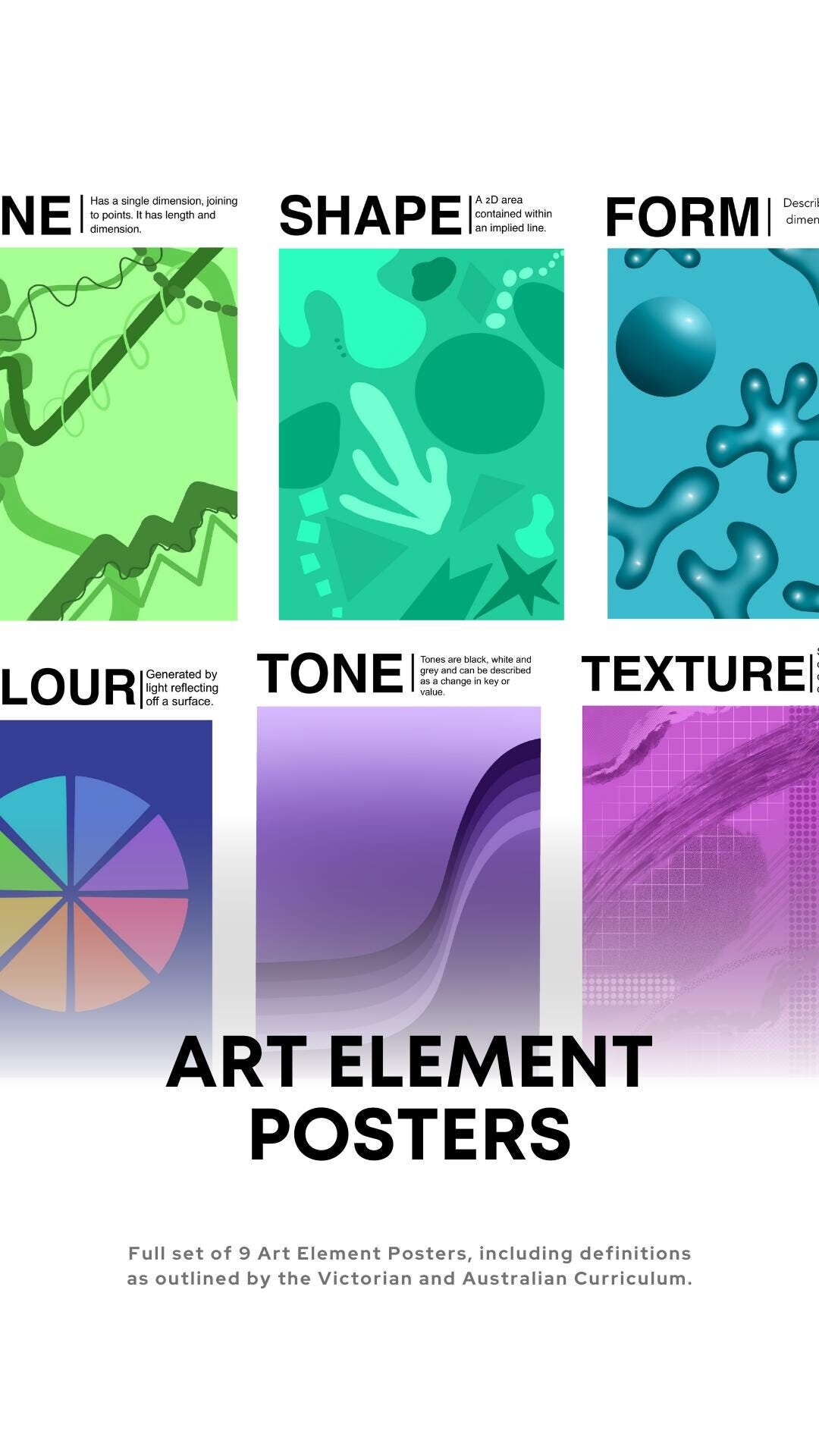 ART ELEMENT POSTERS Australian / Victorian Curriculum - Etsy