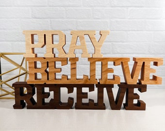 Pray Believe Receive - Etsy