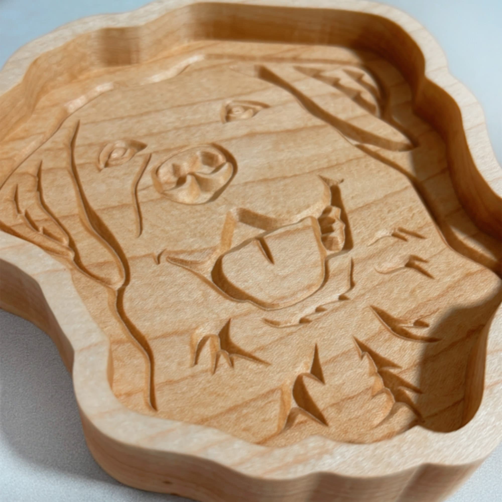 Labrador Wood Tray Dog Face Food-safe Catchall Tray EDC - Etsy