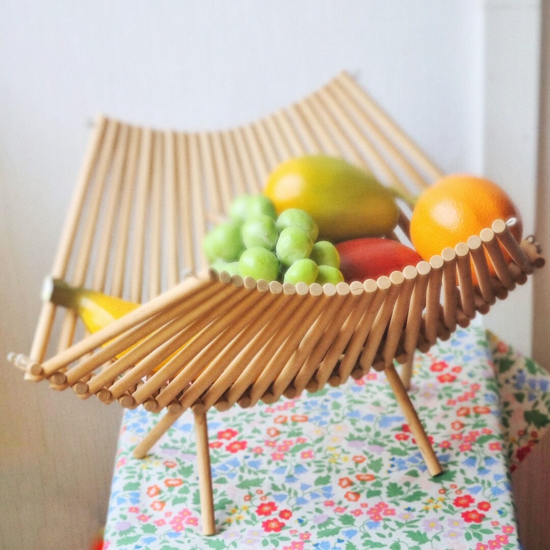 Vintage Folding Fruit Basket 60s/70s Retro Sixties Seventies - Etsy