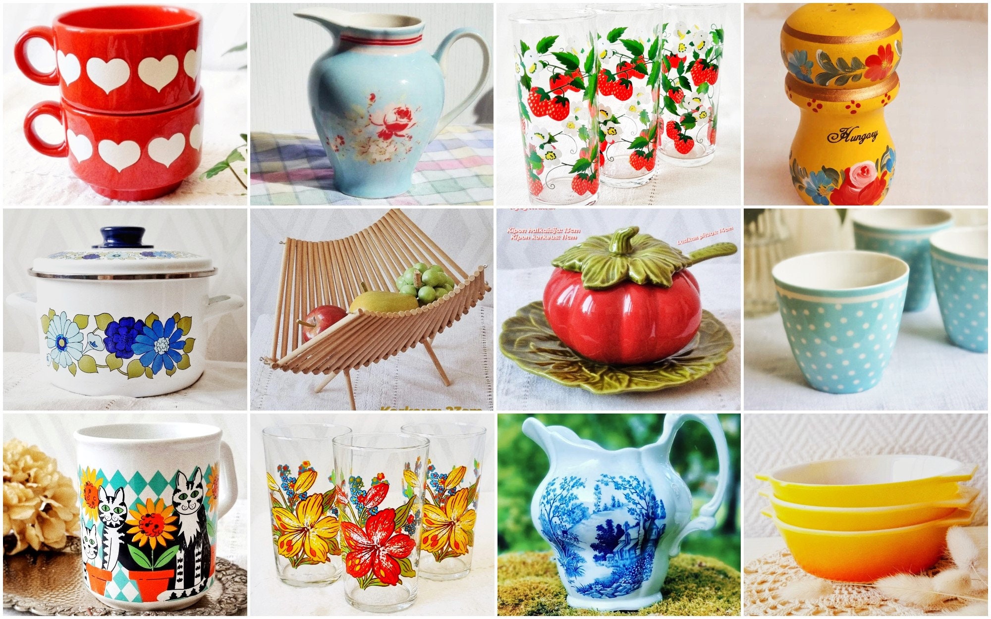 Set of 6 Vintage Reginald Corfield Ltd. Cork Backed Red Patterned ...