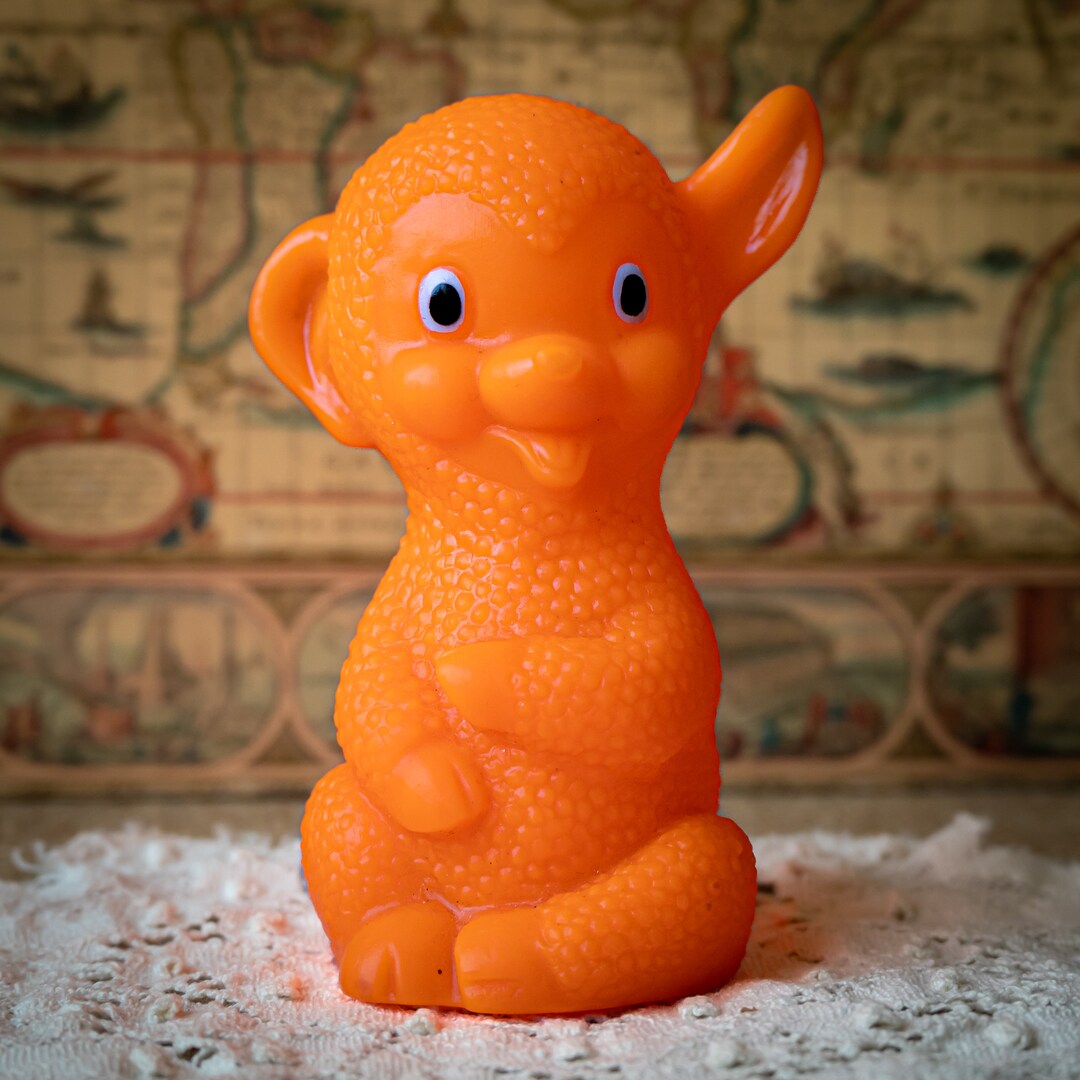 Vintage Orange Rubber USSR Soviet Lamb Sheep Squeaker Toy 60's 70's ...
