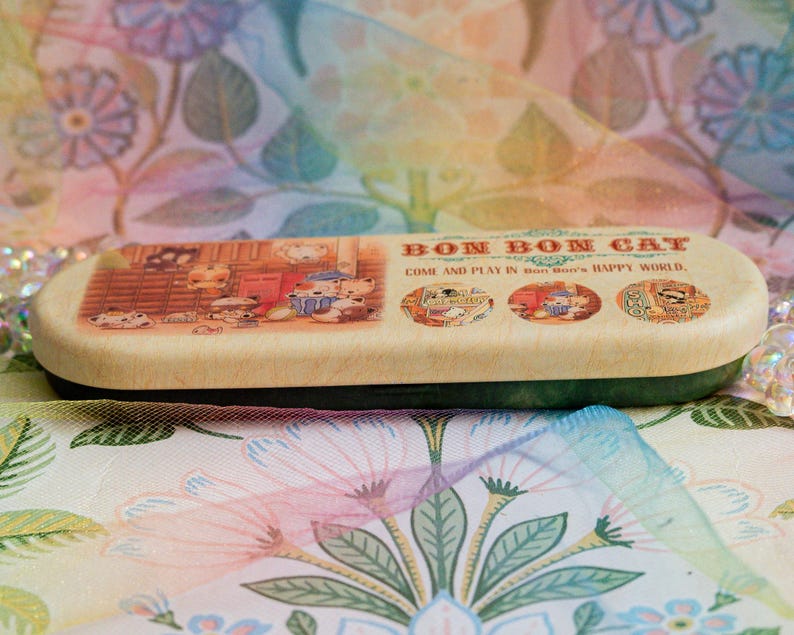 Vintage 1988 Bon Bon Cat Metal Pencil Case Taiwan Kawaii Stationery ...