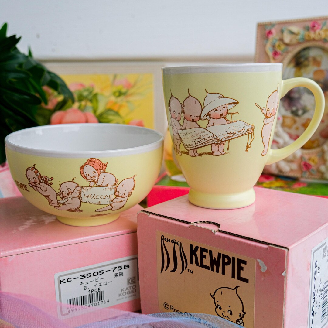 Kato Kogei Kewpie Mug & Chawan Bowl Set: Rose O’neill Porcelain, NIB - Etsy
