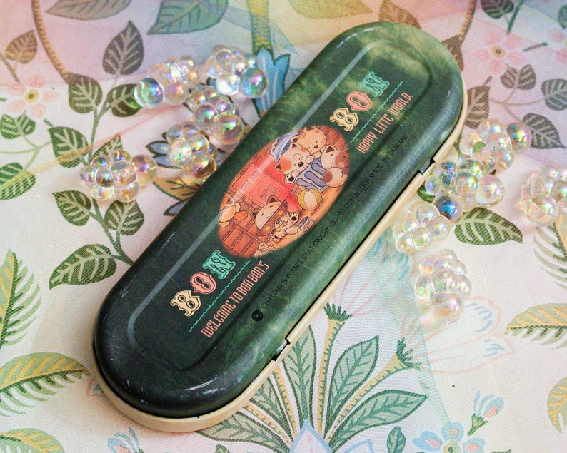 Vintage 1988 Bon Bon Cat Metal Pencil Case Taiwan Kawaii Stationery ...
