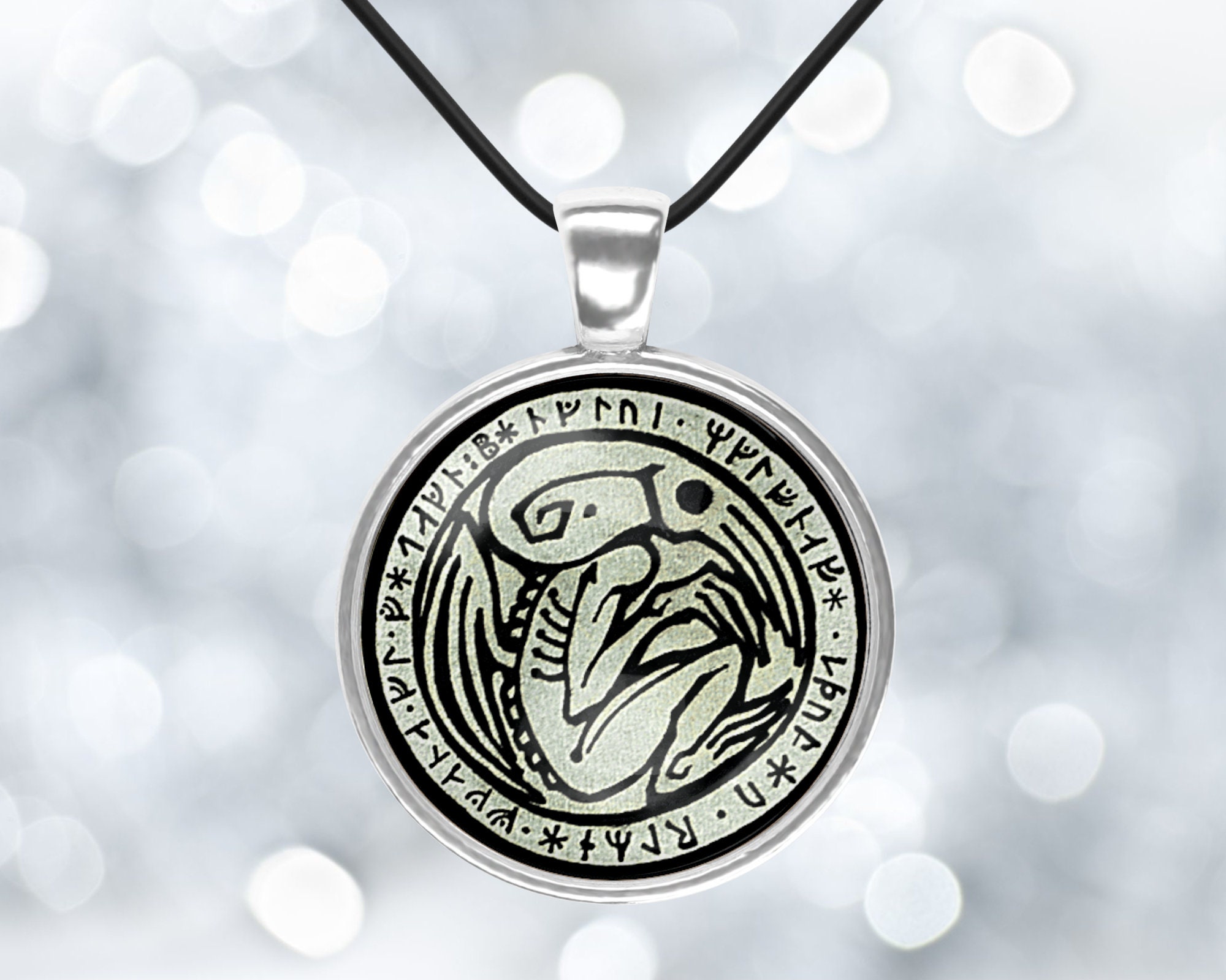 Cthulhu Logo Necklace Lovecraft Cthulhu Mythos Pendant - Etsy