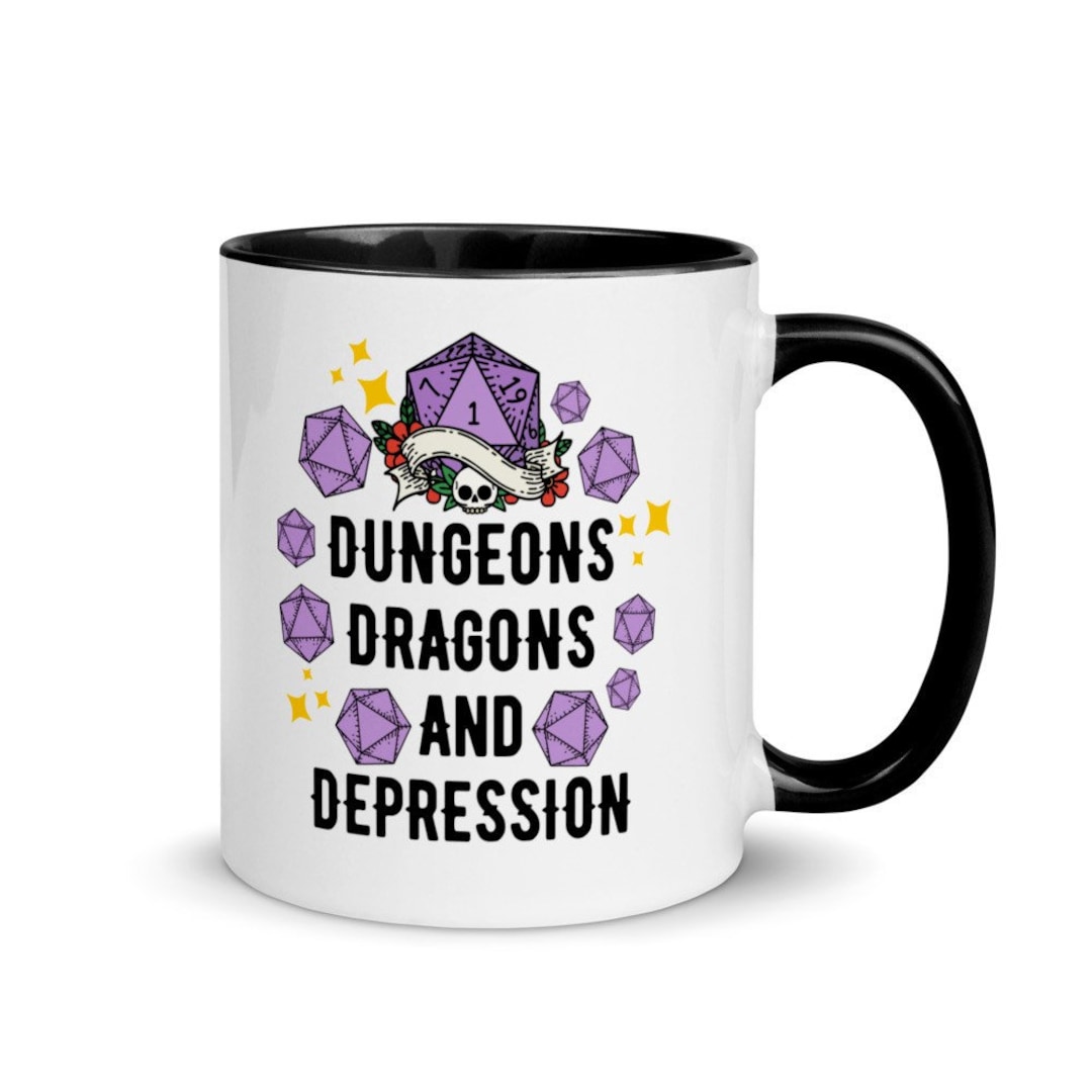 Funny Dnd Mug | Dungeons Dragons and Depression, Christmas Gift for DM ...