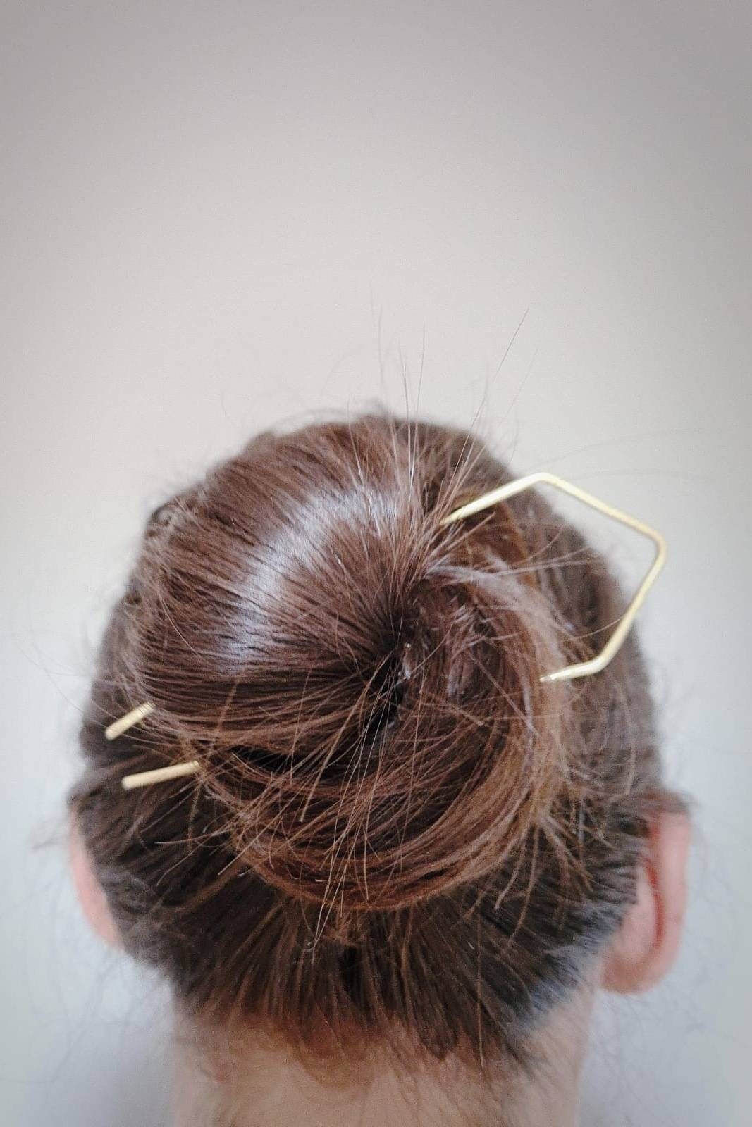 Gold Hair Pin Brass Hair Fork Simple Hair Pin Hair Stick | Etsy