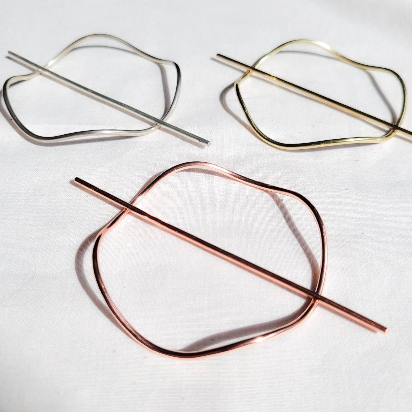 Silver Bun Holder Silver Hair Cuff Wave Hair Slide Hair | Etsy