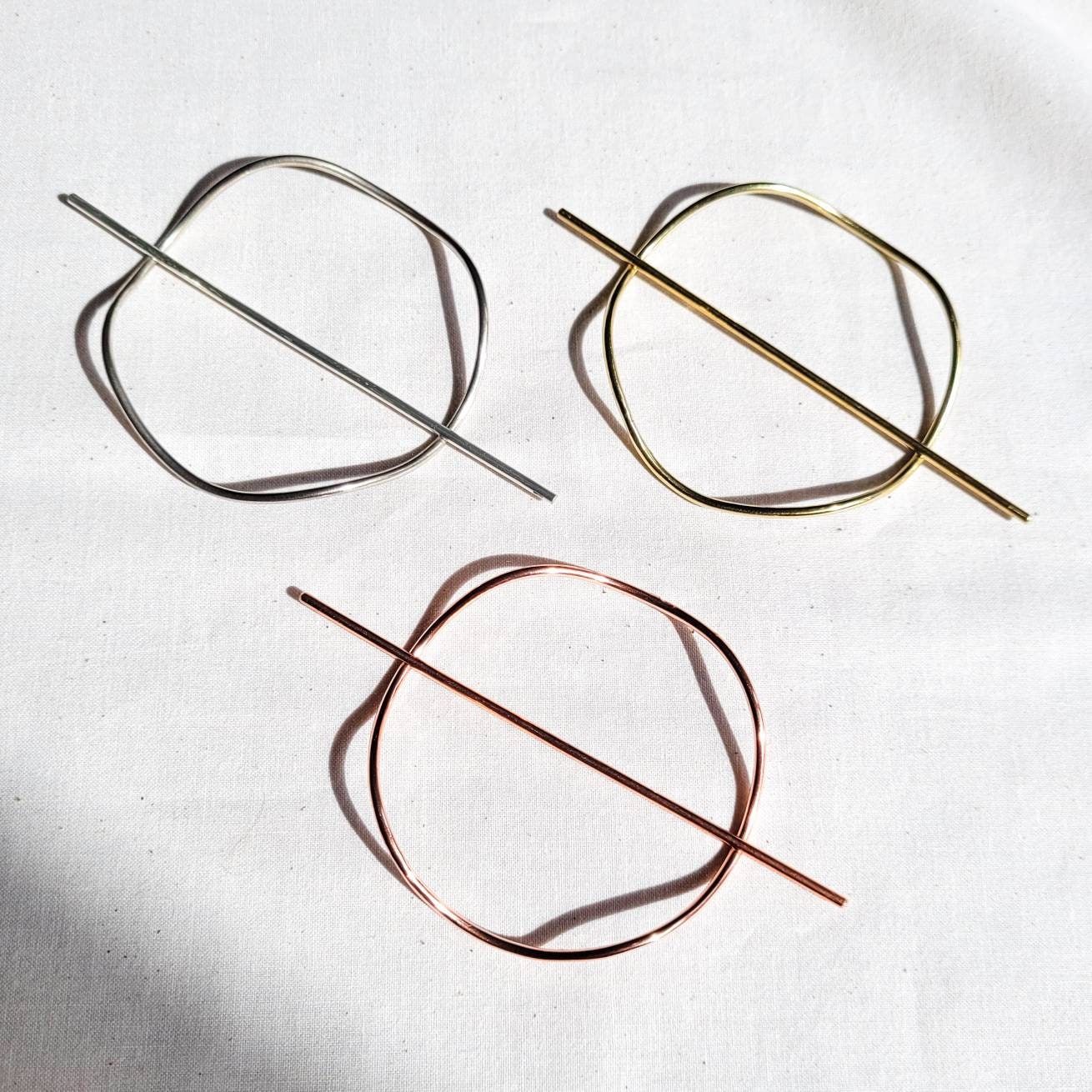 Silver Bun Holder Silver Hair Cuff Wave Hair Slide Hair | Etsy