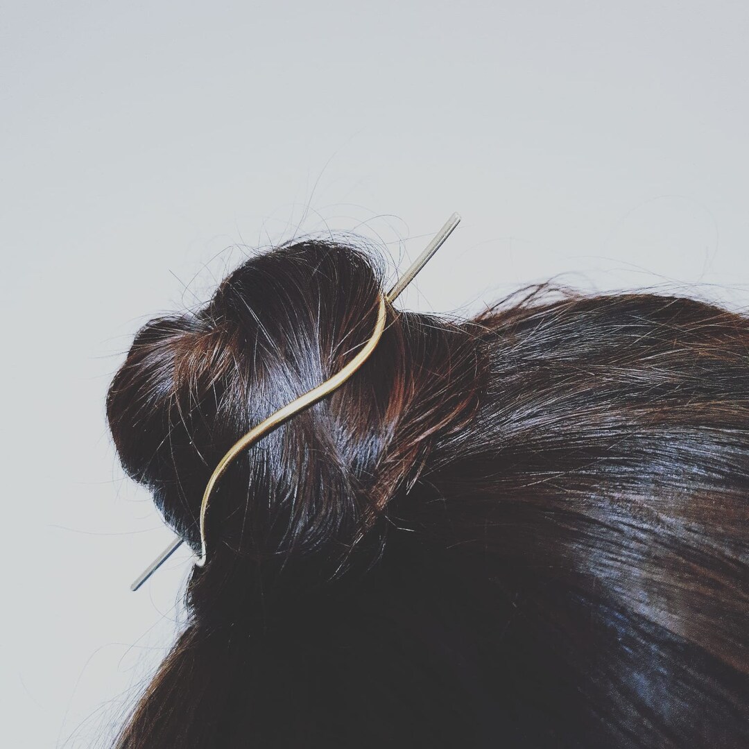 Bun Holder, Gold Hair Cuff, Wave Hair Slide, Adult Hair Accessories ...
