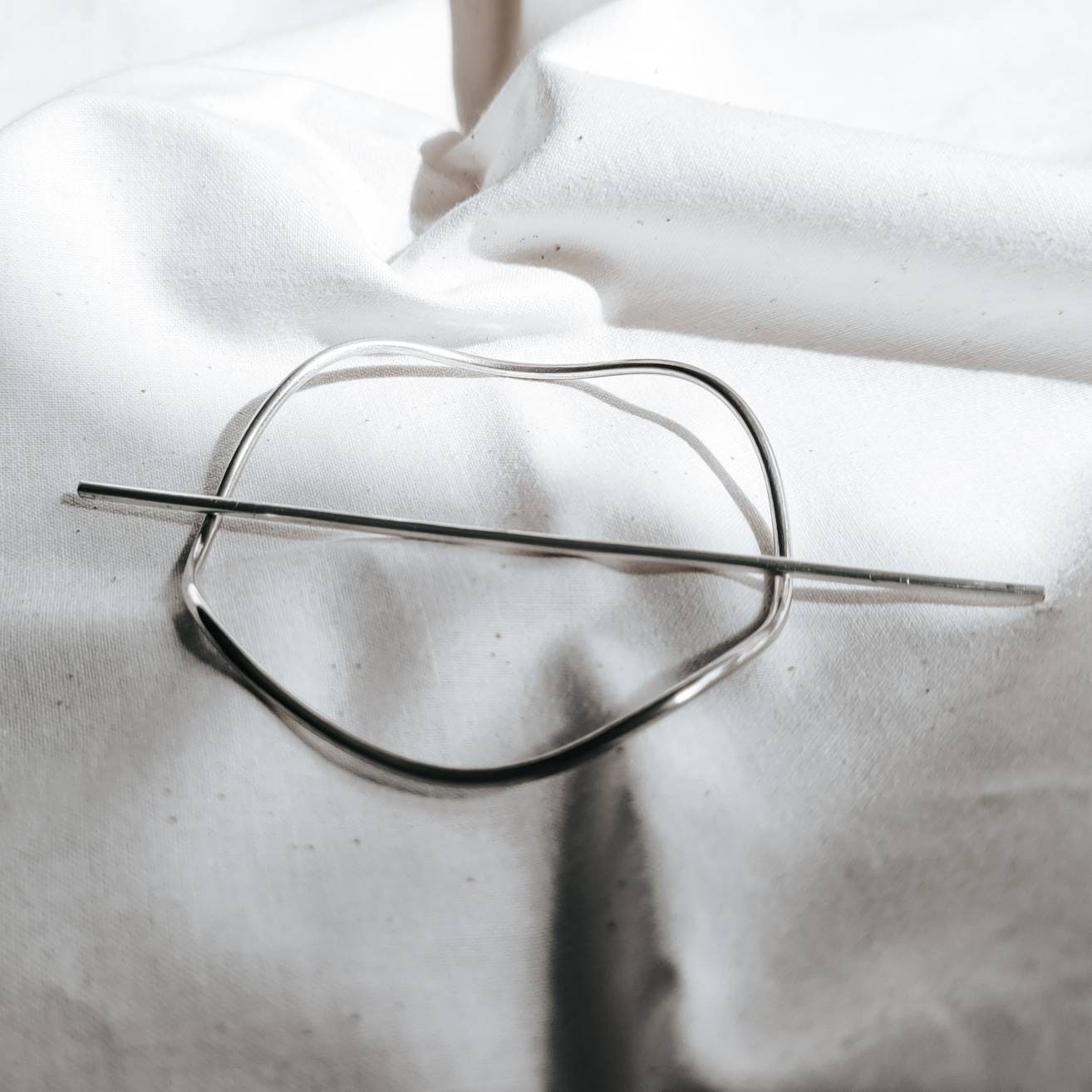 Silver Bun Holder Silver Hair Cuff Wave Hair Slide Hair | Etsy