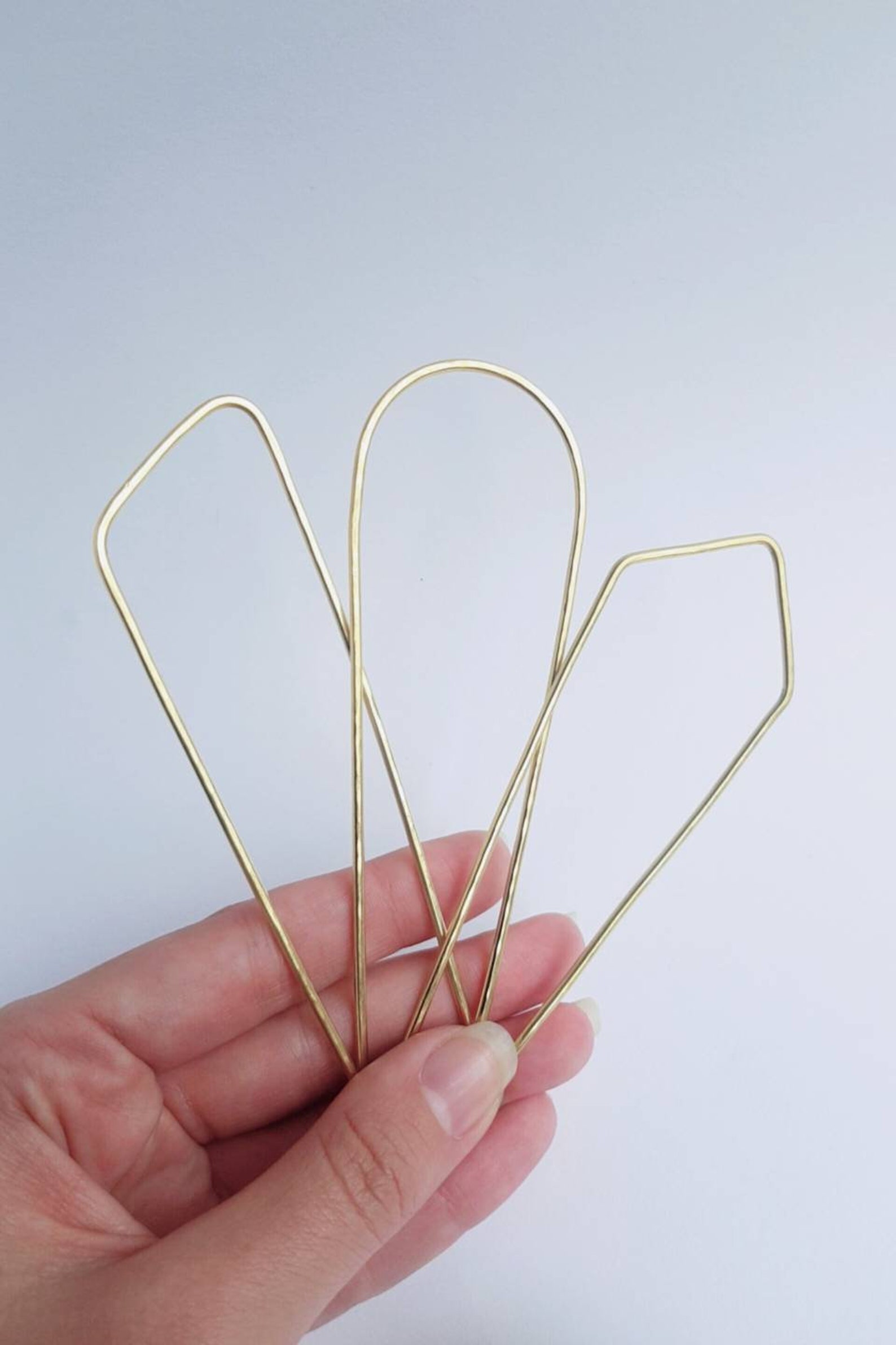 Gold Hair Pin Brass Hair Fork Simple Hair Pin Hair Stick | Etsy