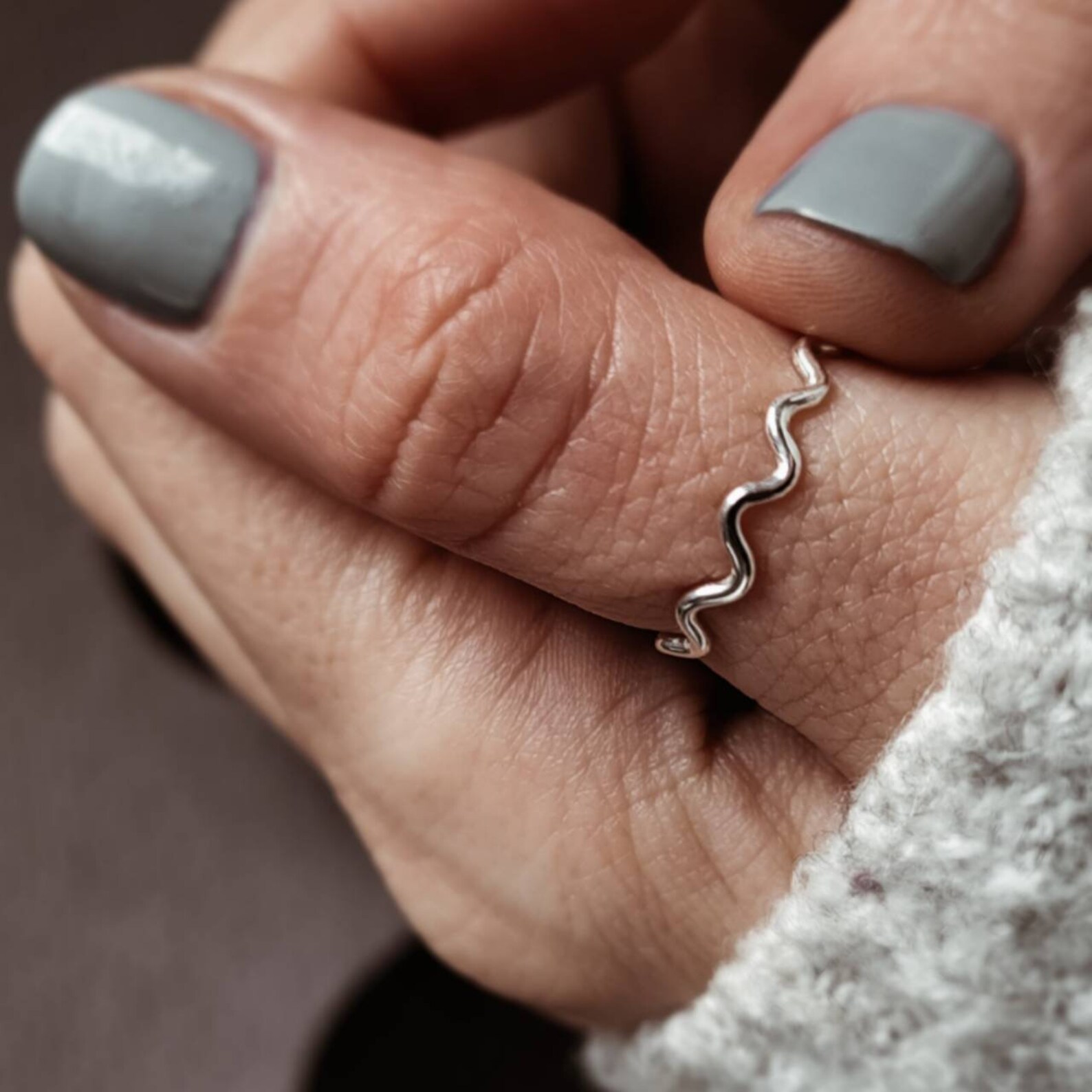Wiggle Ring Silver Wave Ring Wavy Ring Skinny Stacking - Etsy UK