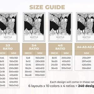 Seattle Wall Decor, Seattle Road Map Poster, City Map Print, Seattle ...