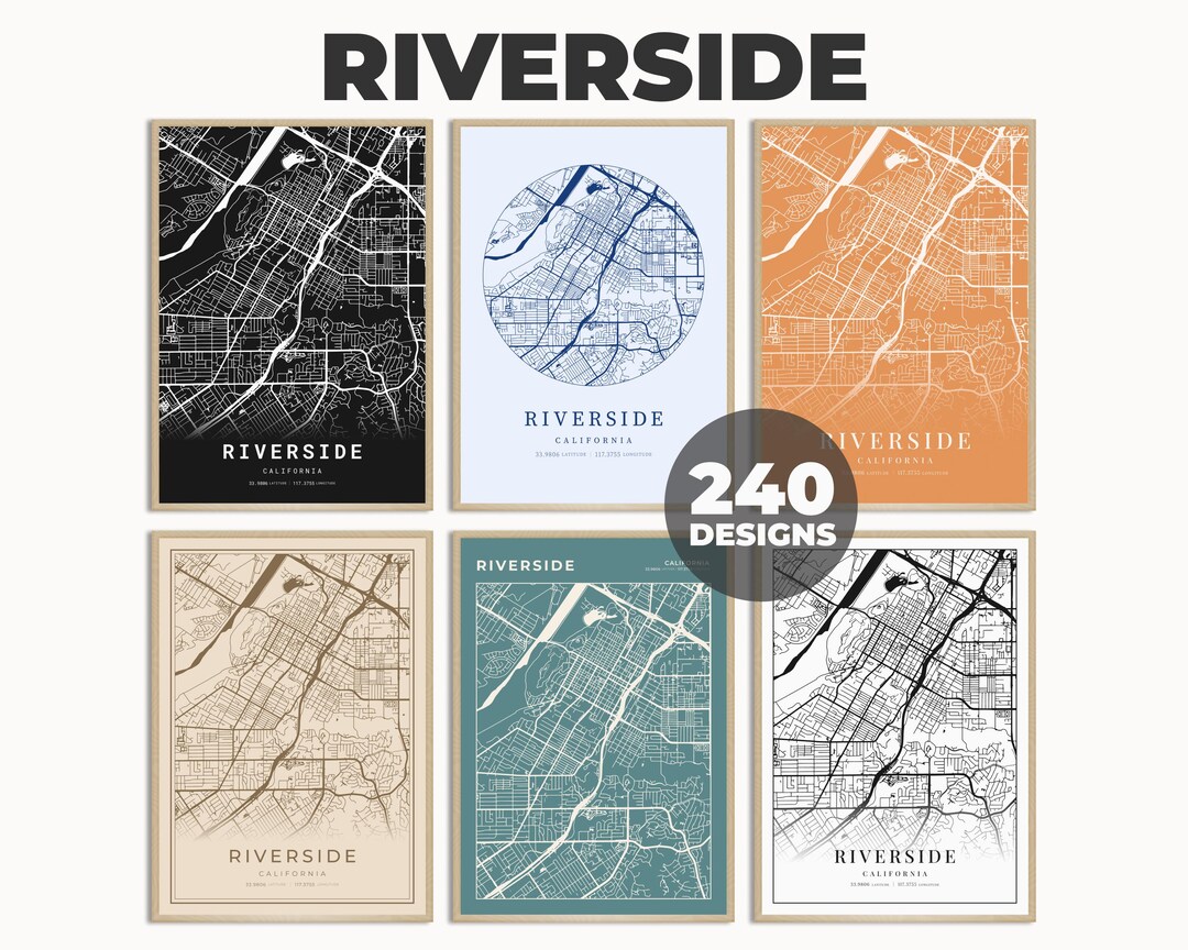 Riverside Poster, Riverside Map Poster, California Print, Riverside ...