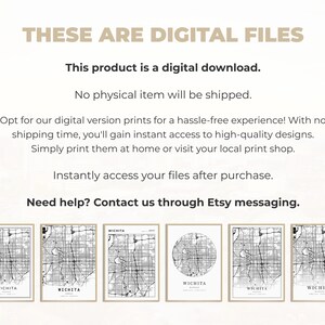 Wichita Wall Poster, Wichita Road Map Poster, Wichita Map Print ...