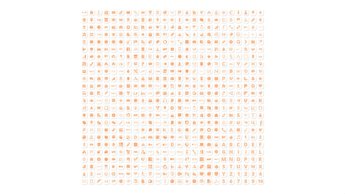 Orange App Icon Pack Aesthetic App Icons Orange App Covers - Etsy