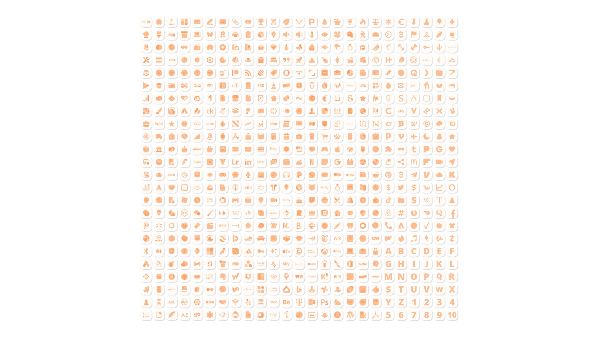 Orange App Icon Pack Aesthetic App Icons Orange App Covers - Etsy