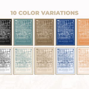 Oklahoma City Map Poster, Oklahoma City City Art, Oklahoma Wall Print ...