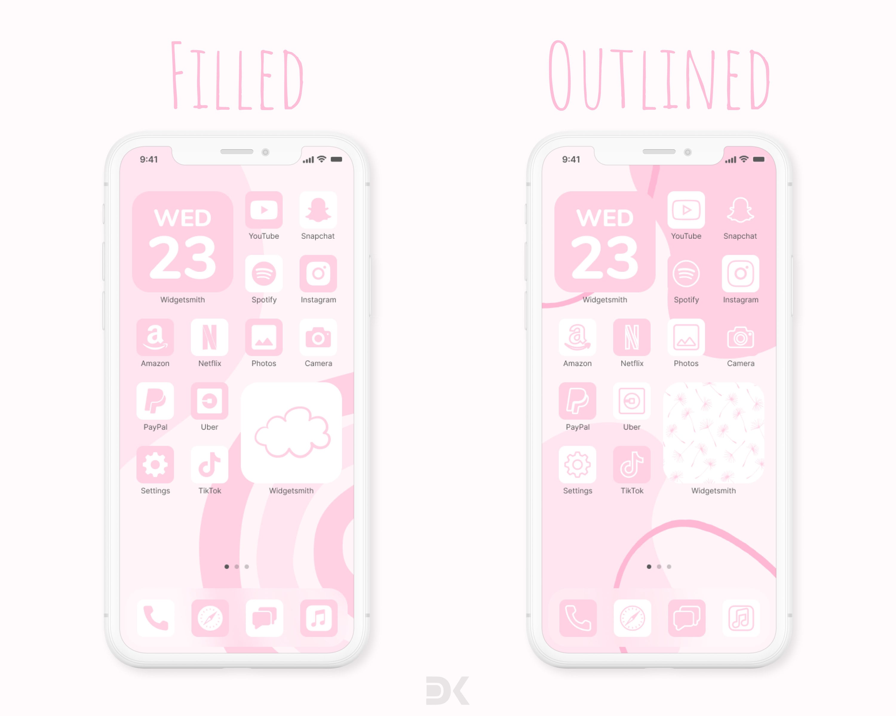 Pink Pastel App Icons Bundle 600 Aesthetic Custom Themed App | Etsy