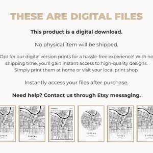 Topeka City Map Art, Topeka Wall Print, Topeka Wall Art, Kansas Print ...