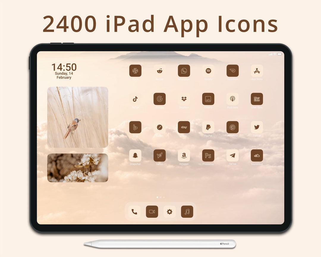 Brown & Beige iPad App Icons iPad Desktop Icons Ios Brown Icons Pack ...