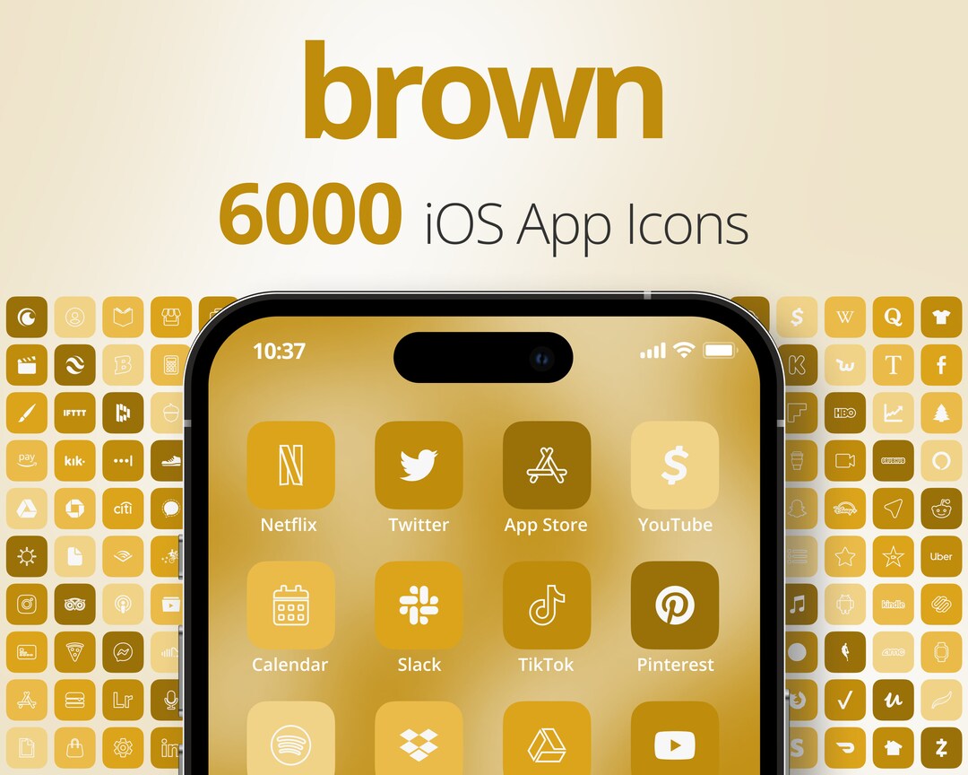 Brown App Icons, Brown Aesthetic App Icons Pack, Brown Ios App Icons ...