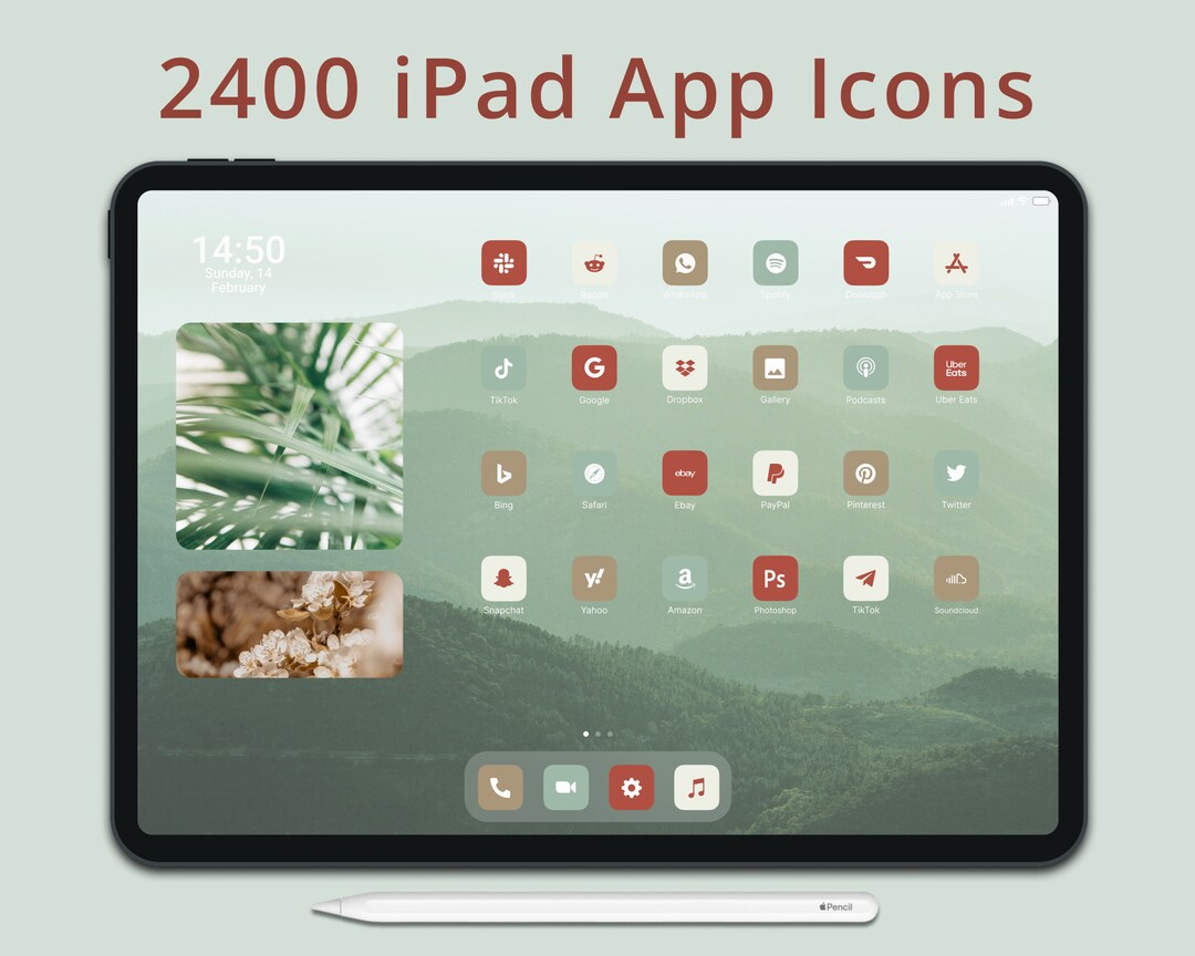 IPad App Icon Pack | Aesthetic App Icons | Red App Covers | iPad App ...