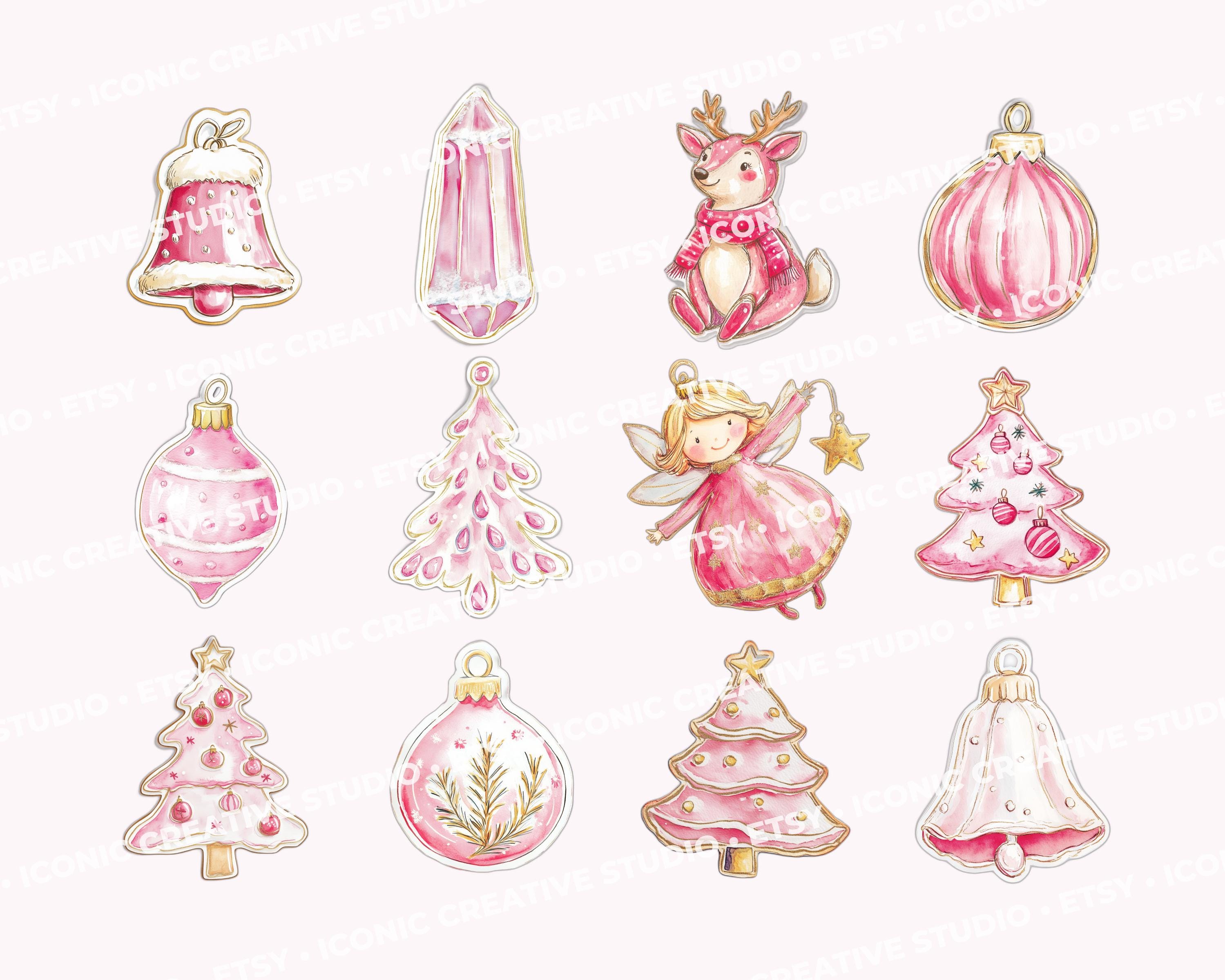Christmas Ornaments Clipart Set, Cute Holiday Clipart Set, Cute Clipart ...