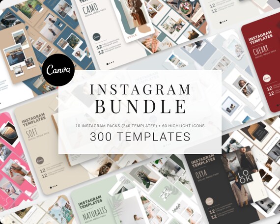 Canva Instagram Templates Social Media Bundle Instagram - Etsy