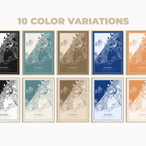 Dubai Map Print, Dubai Road Map Poster, Dubai City Wall Art, Dubai ...