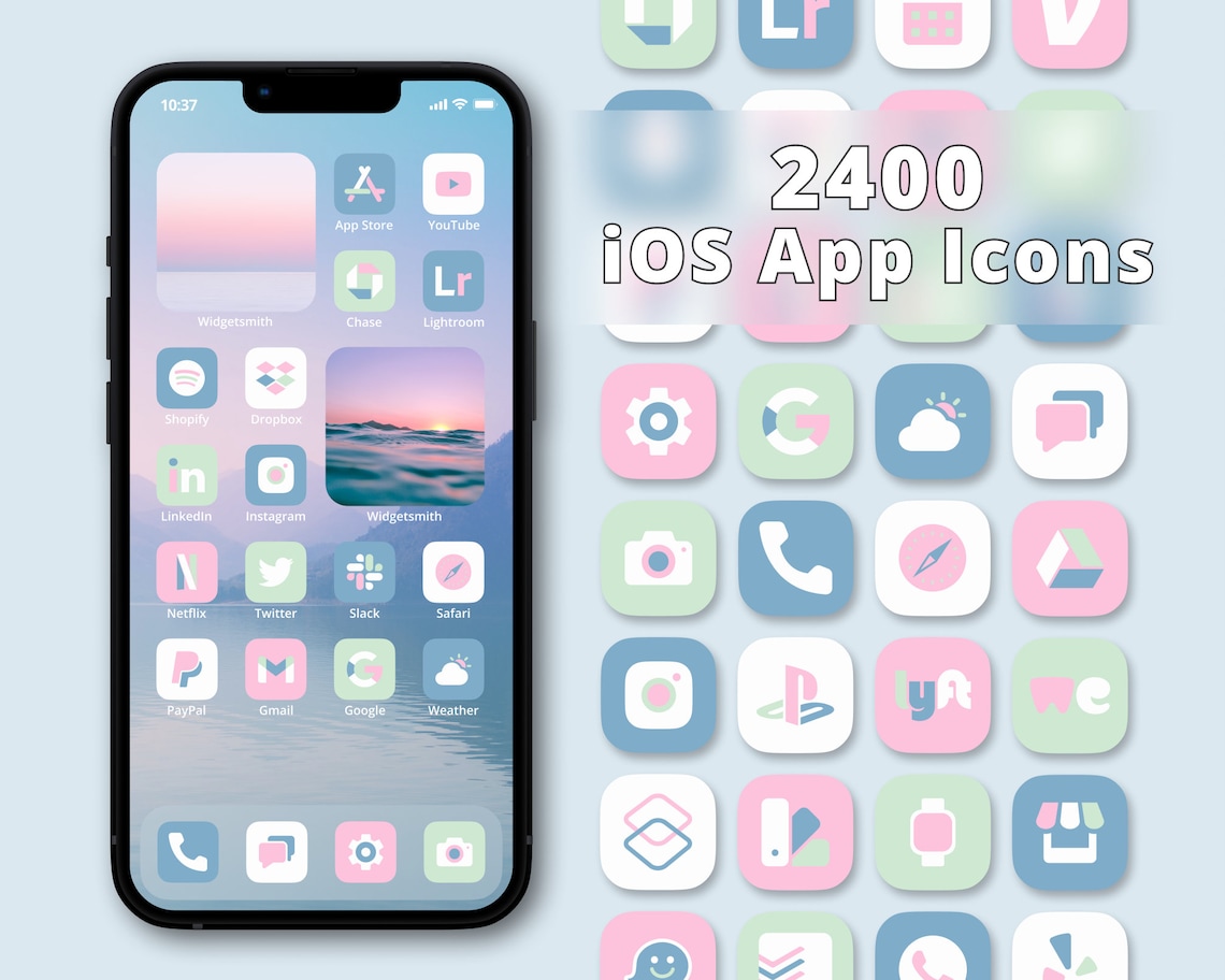 Pastel App Icon Pack Aesthetic App Icons Pastel Pink App - Etsy