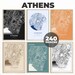 Athens Map Print, Athens Wall Art, Athens Cartography Map, Athens City ...