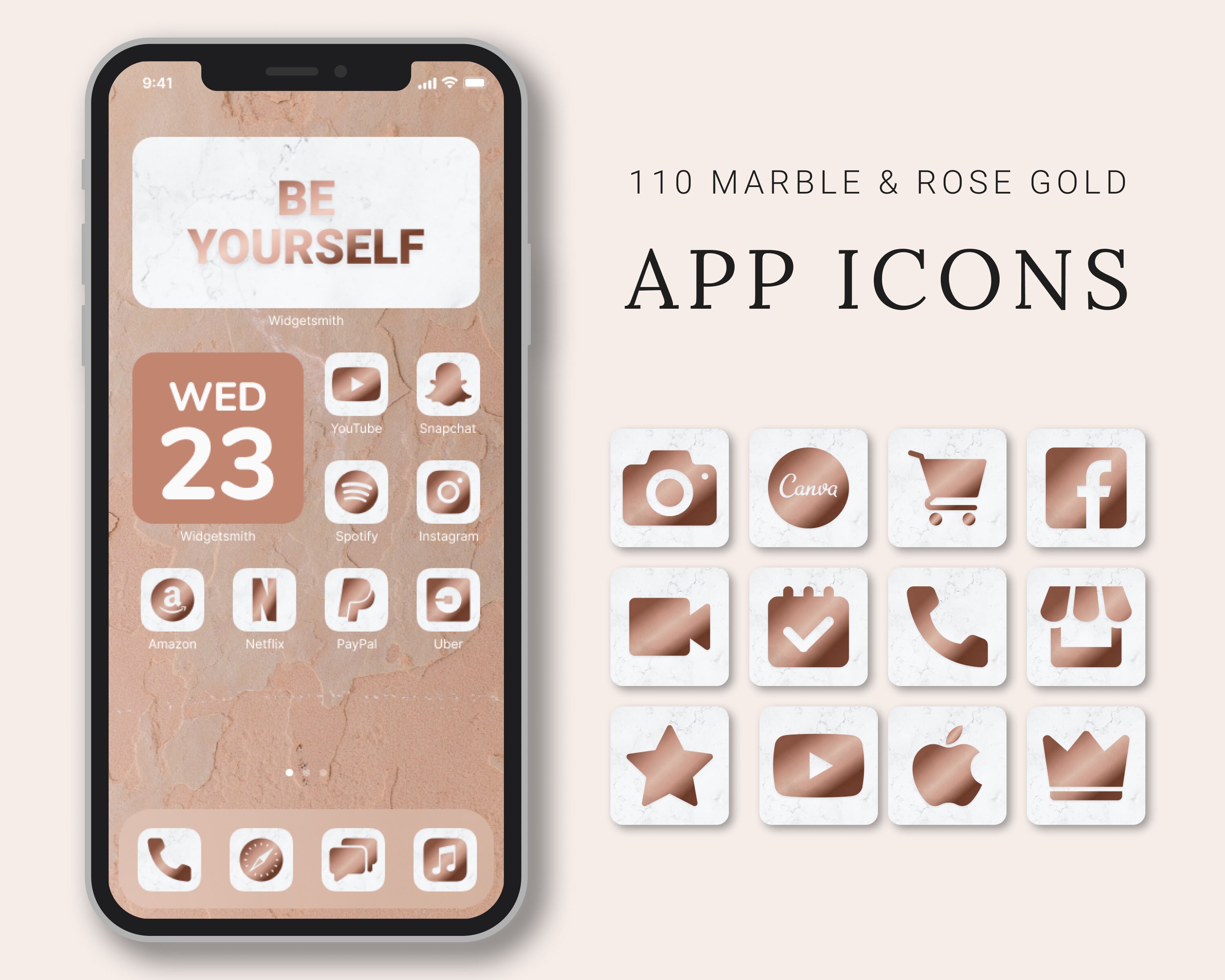 App Icons iOS Aesthetic iPhone Home Screen Themes Marble | Etsy