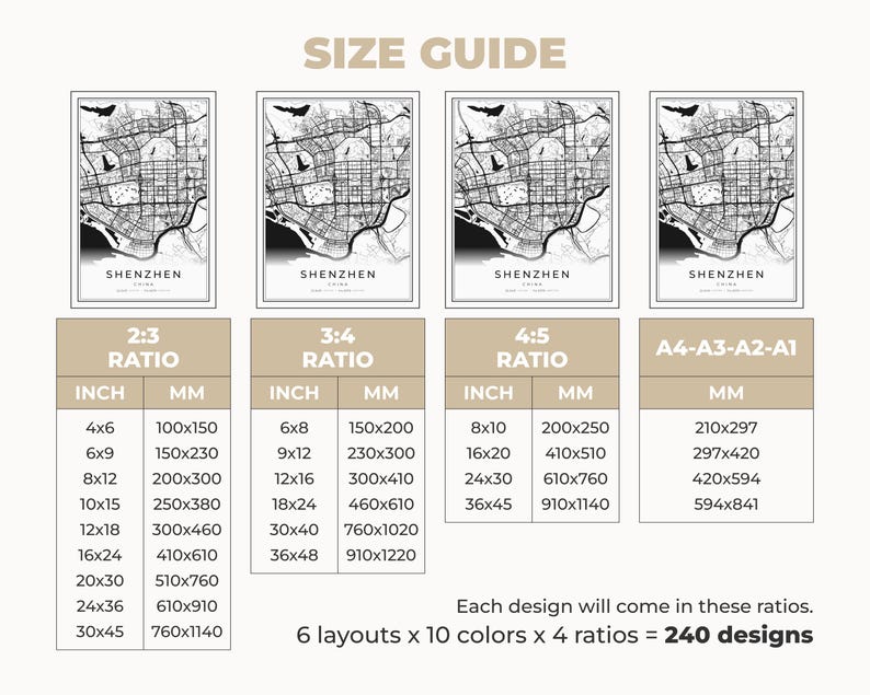 Shenzhen City Poster, Shenzhen Road Map Poster, Shenzhen Wall Poster ...