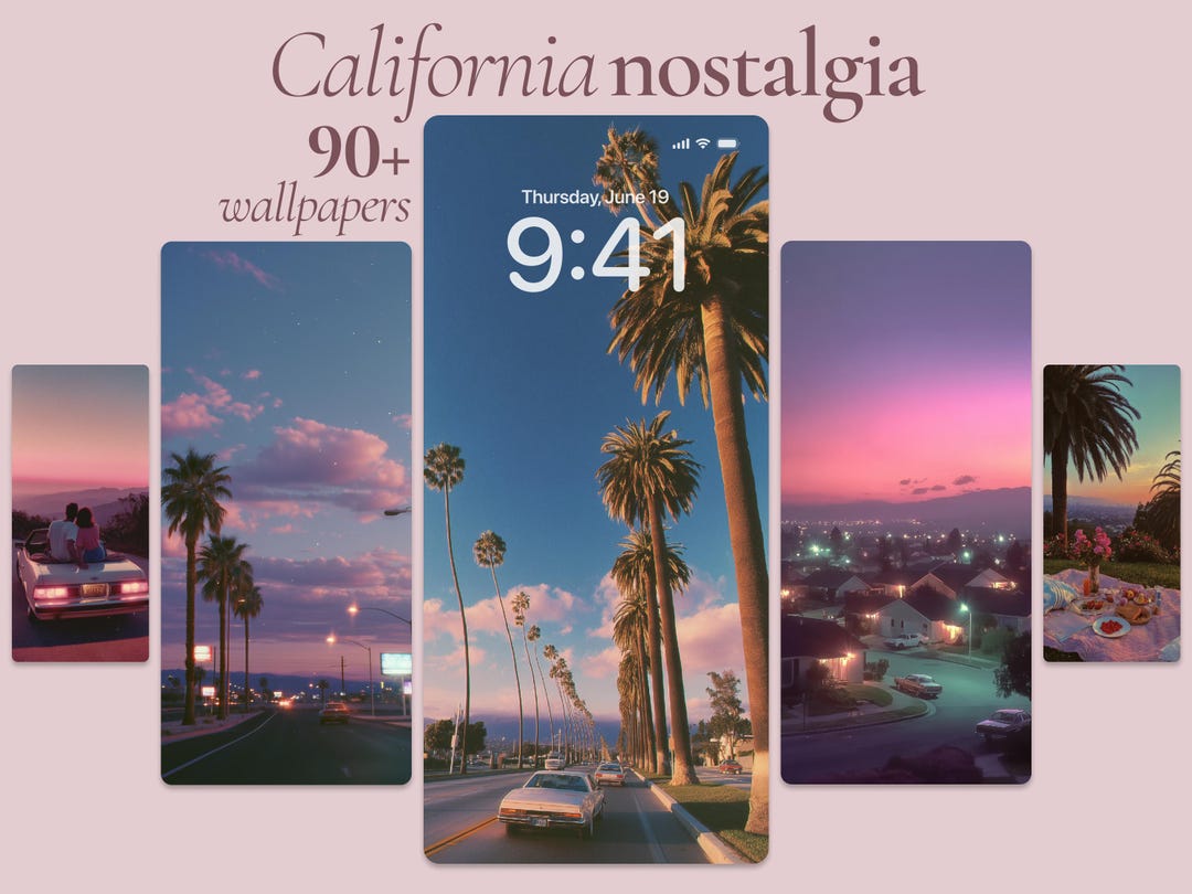 California Nostalgia Wallpapers, 90 Retro Sunset Aesthetic Phone ...