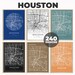 Houston Wall Decor, Houston Road Map Poster, City Map Print, Houston ...