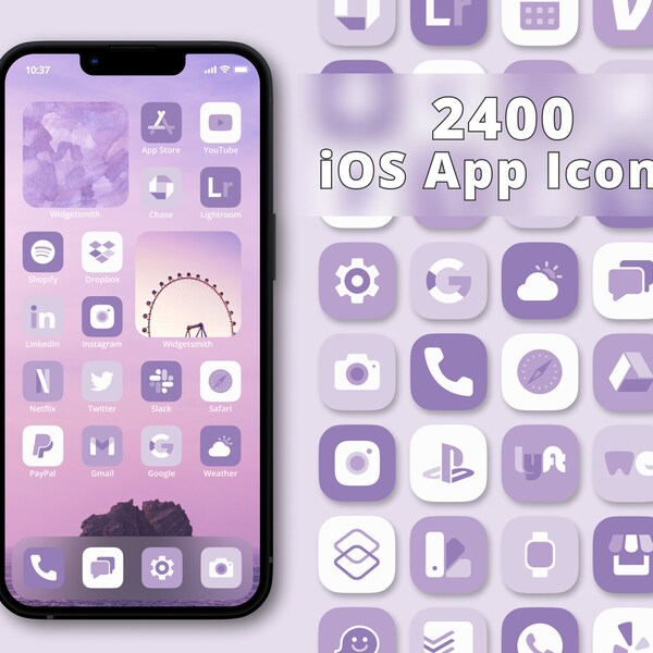 Purple App Icons - Etsy