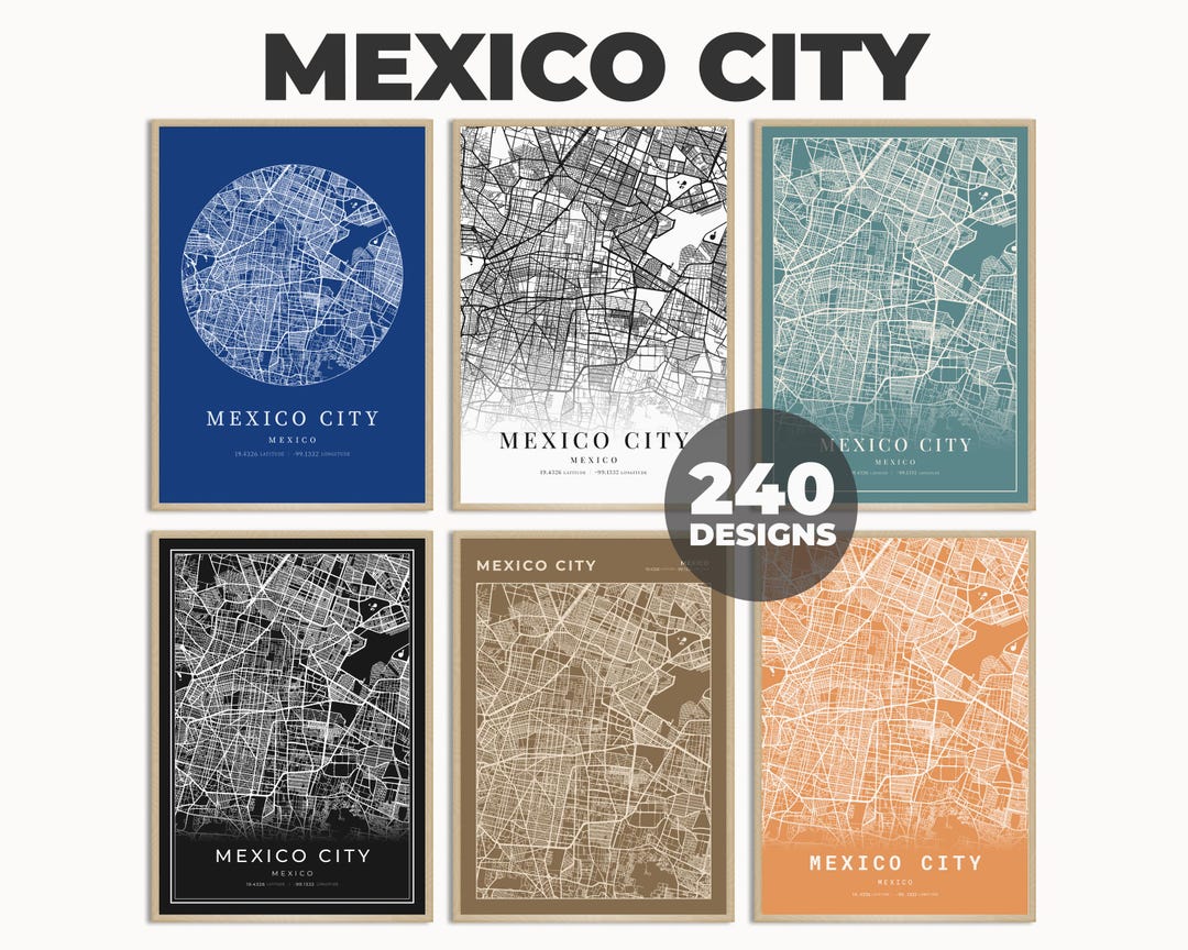 Mexico City Map Poster, Mexico City Wall Art, Mexico City Print, Mexico ...