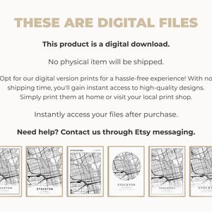 Stockton Map Poster, Stockton Road Map Poster, Stockton Cartography Map ...