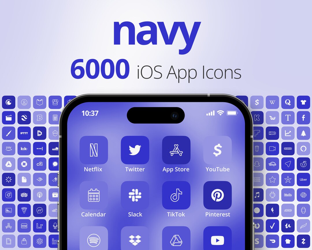Navy Blue App Icons Theme, Blue Aesthetic App Icons, Navy Blue Home ...