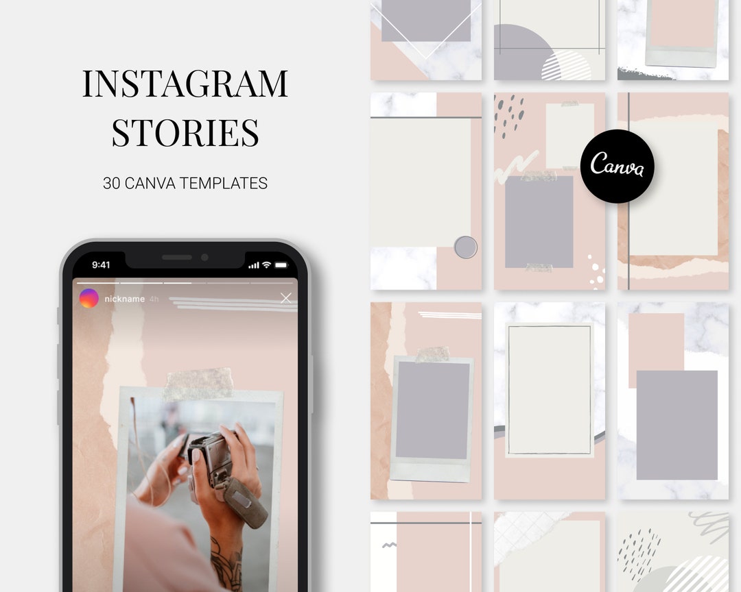 30 Fully Editable Instagram Story Templates + Bonus - Canva Templates ...