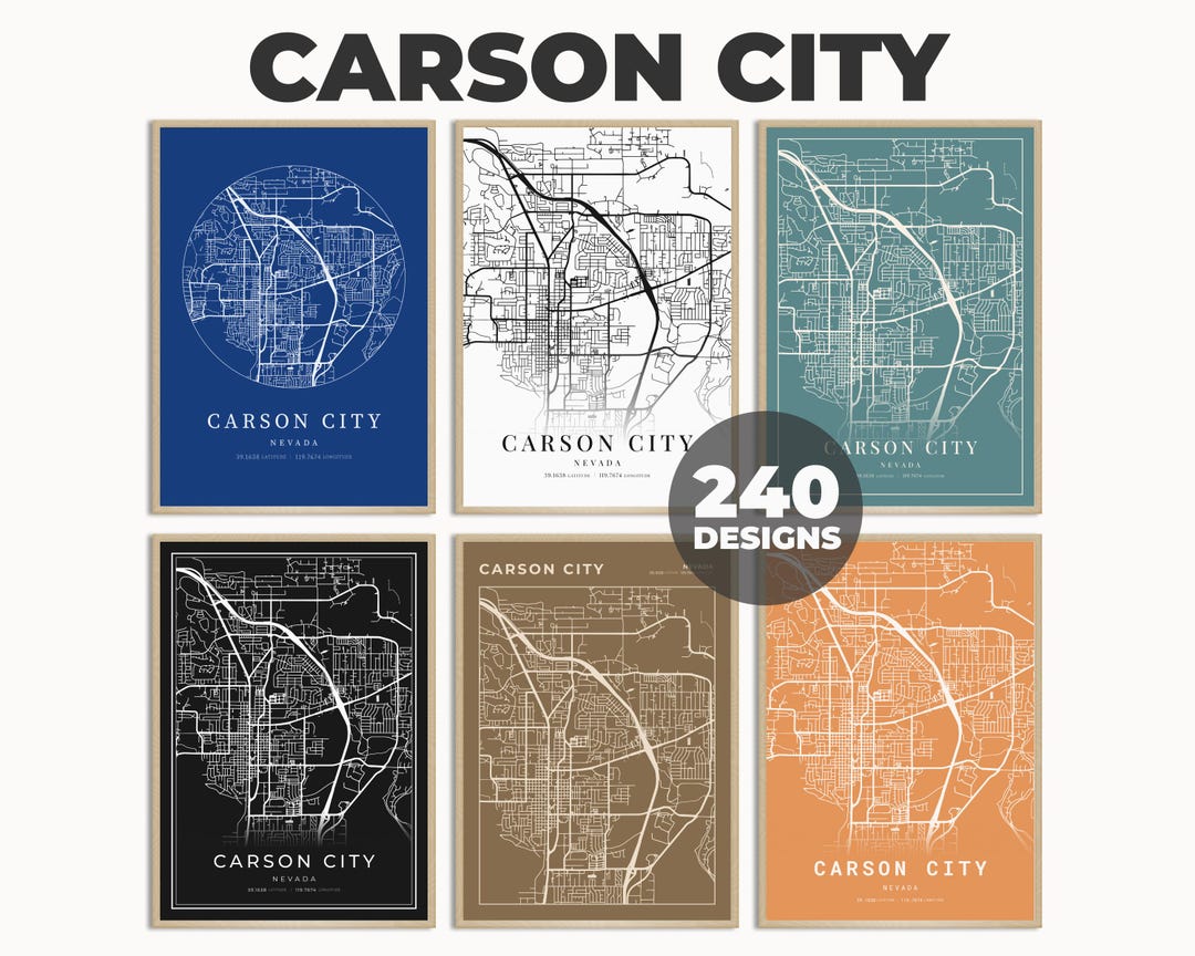 Carson City Poster Map, Carson City Wall Poster, Carson City Print Map ...