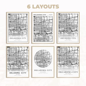 Oklahoma City Map Poster, Oklahoma City City Art, Oklahoma Wall Print ...