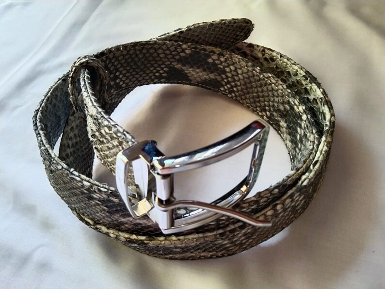 Snakeskin Belt Real Genuine Python Snake Skin Leather Handmade | Etsy